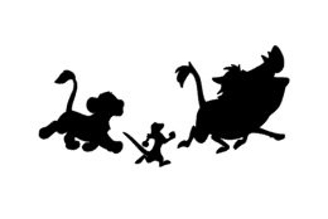 Simba Timon and Pumbaa From Lion King Silhouette Vinyl Decal Black, Red ...