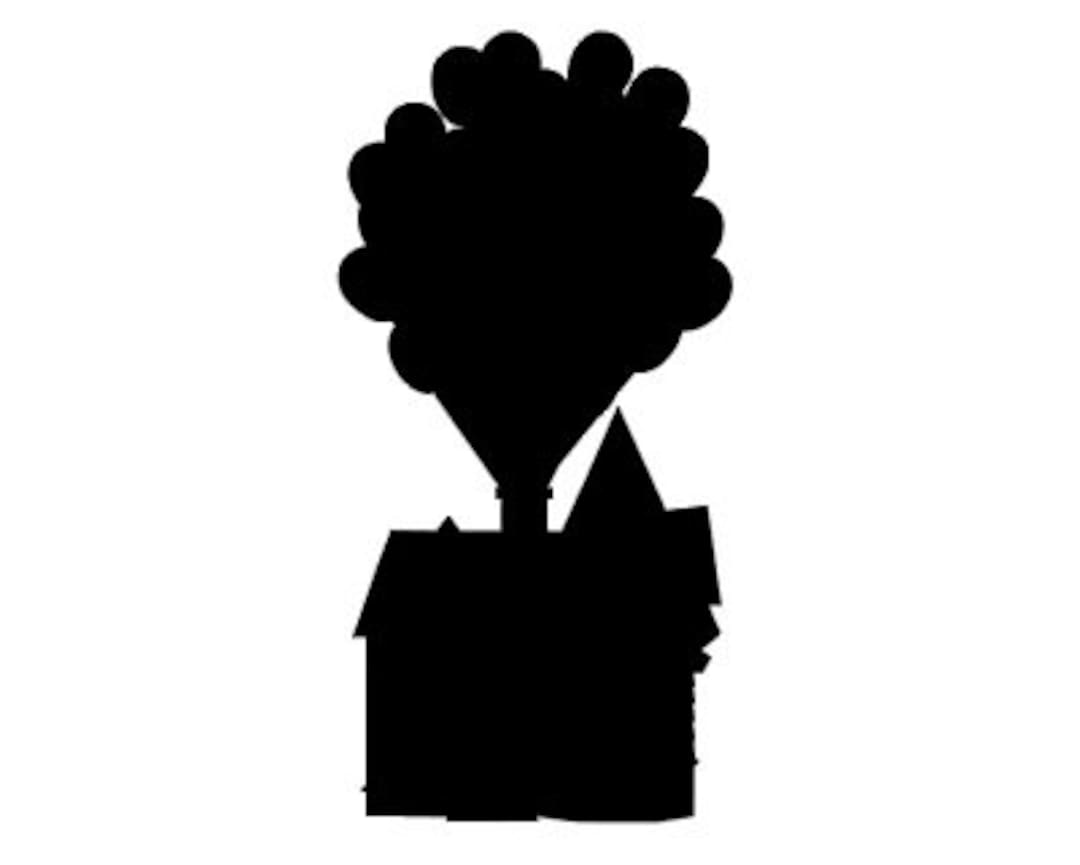 UP House From UP Movie Silhouette Vinyl Decal Black, Red, Silver, White ...
