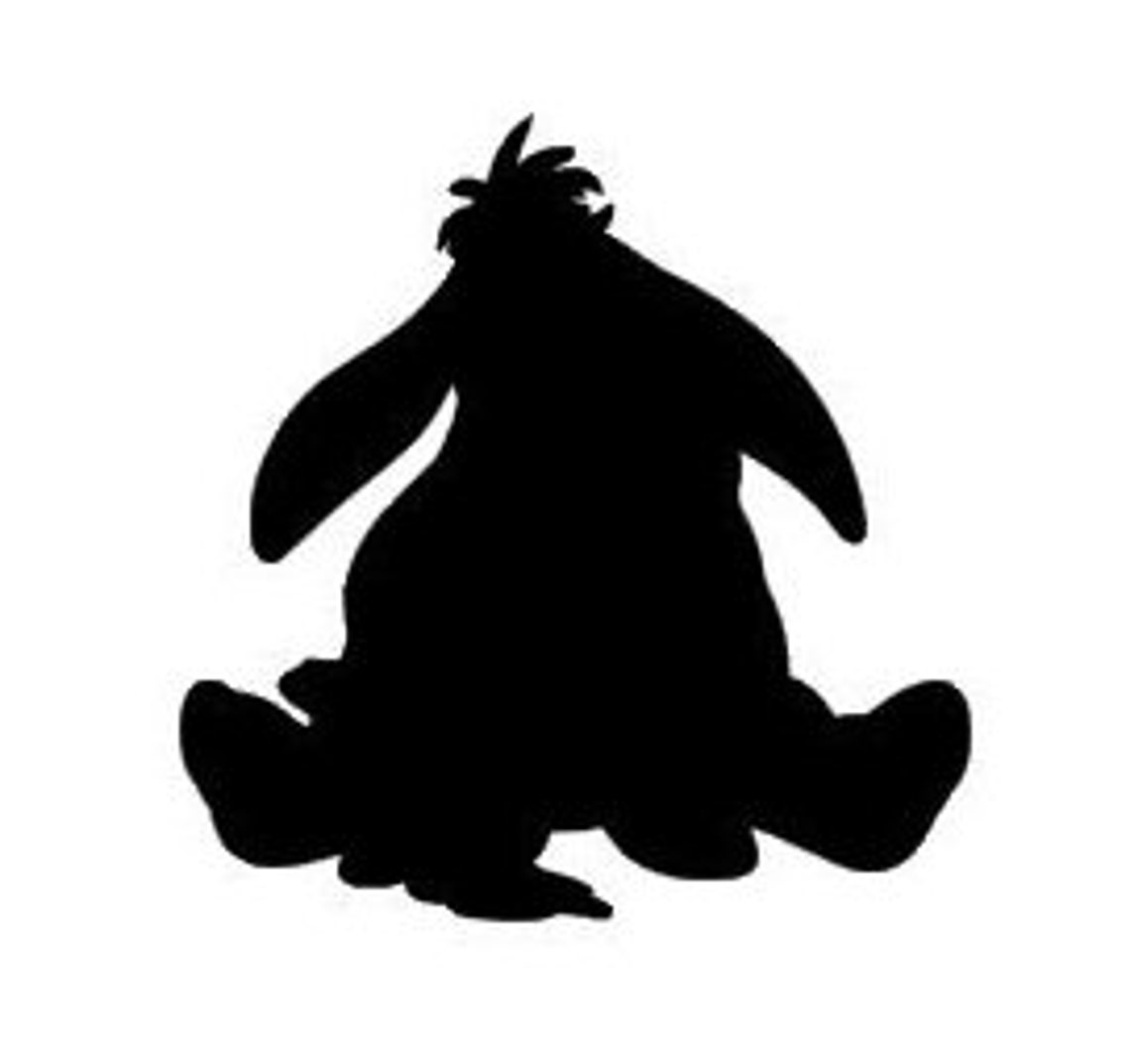 Eeyore From Winnie the Pooh Bear Silhouette Vinyl Decal - Etsy