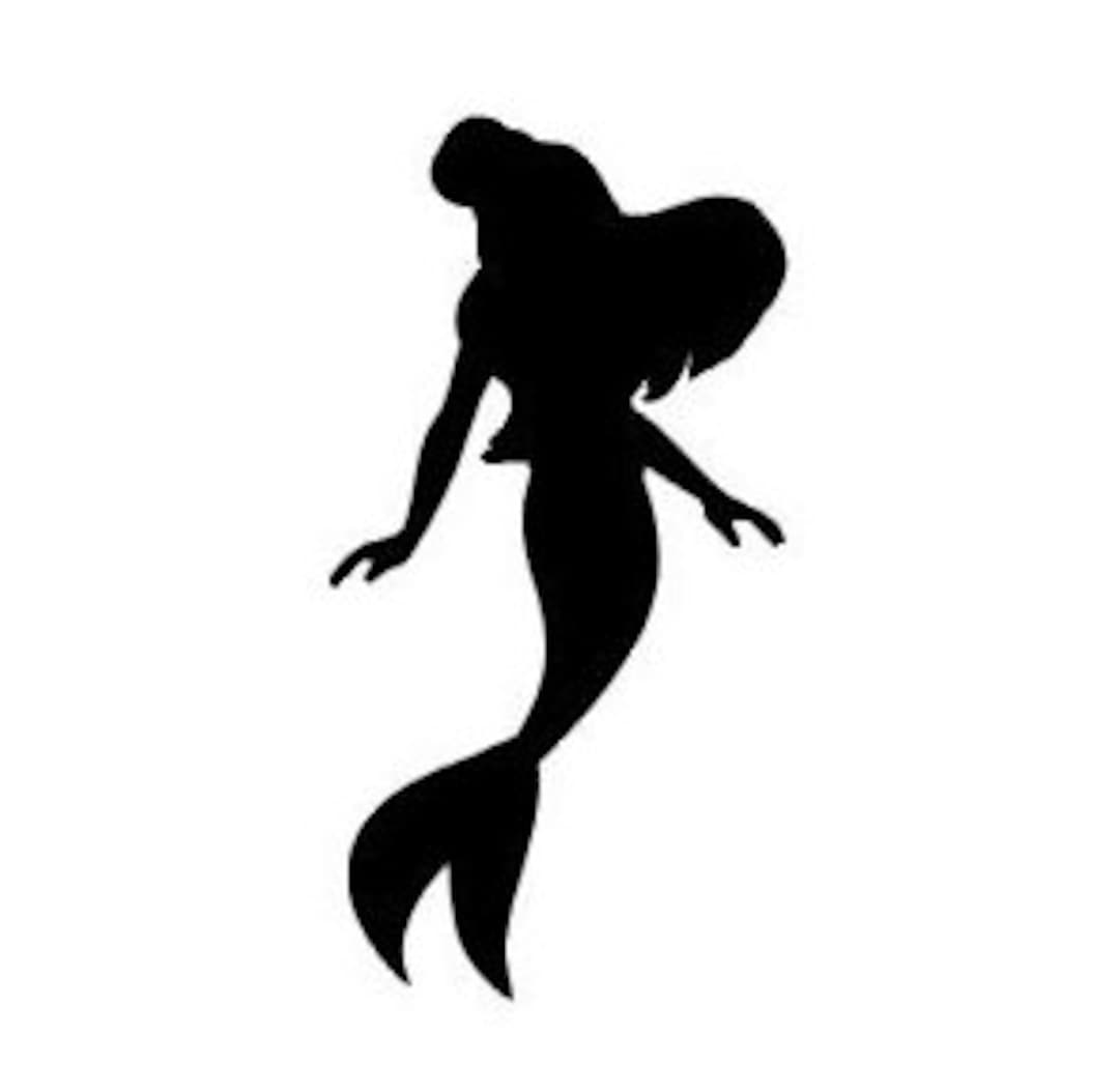 Printable Ariel Little Mermaid Silhouette