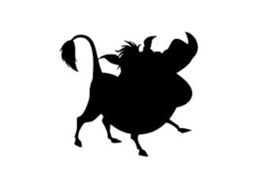Pumbaa From Lion King Silhouette Vinyl Decal Black Red - Etsy