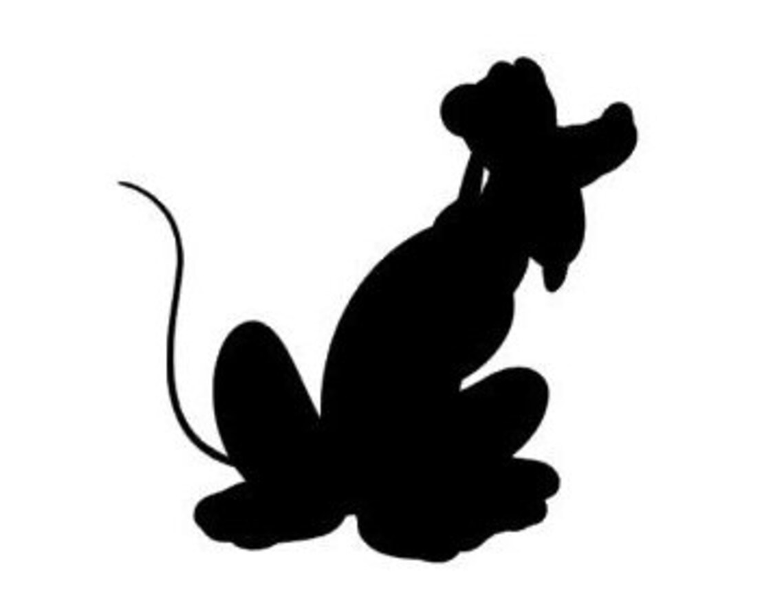 Pluto Silhouette Vinyl Decal Black Red Silver White | Etsy