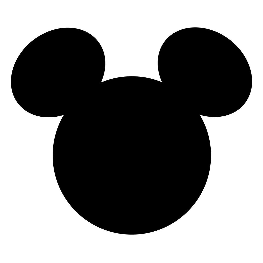 Mickey Mouse Head Silhouette Vinyl Decal - 46 Color Options - Etsy