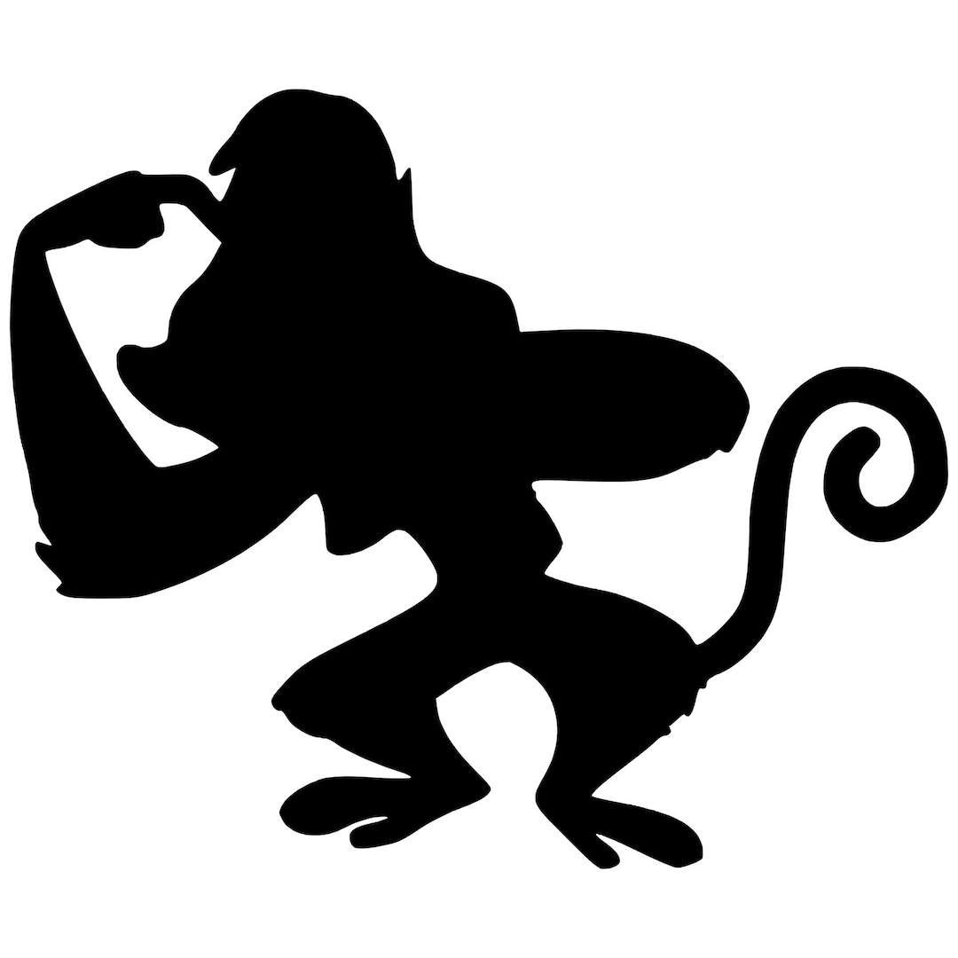 Abu From Aladdin Silhouette Vinyl Decal Sticker - 46 Color Options ...