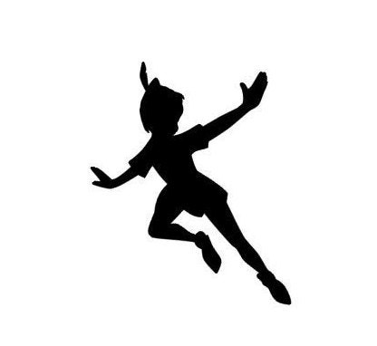 Peter Pan Flying Shadow Silhouette