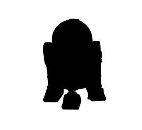 Star Wars R2D2 Silhouette Vinyl Decal Black Red Silver - Etsy India