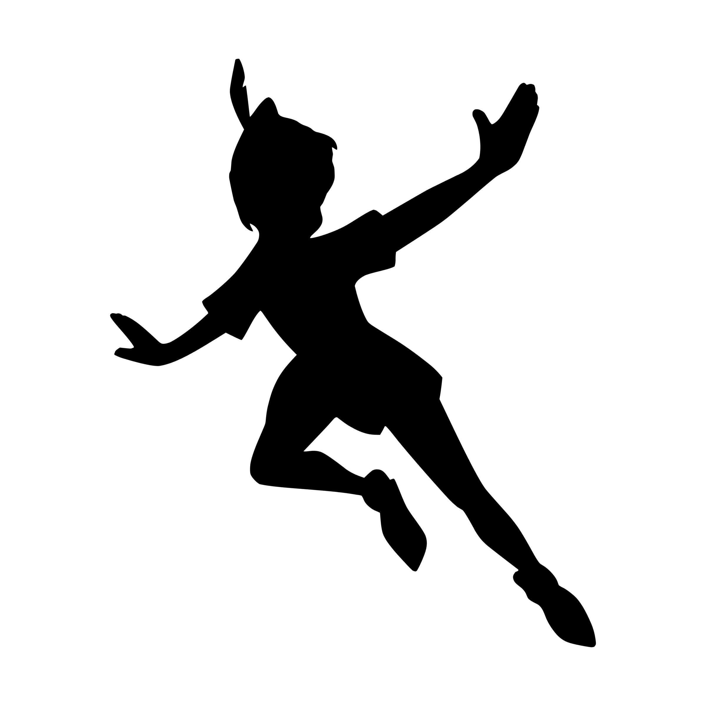 Peter Pan Piratskip Silhuett