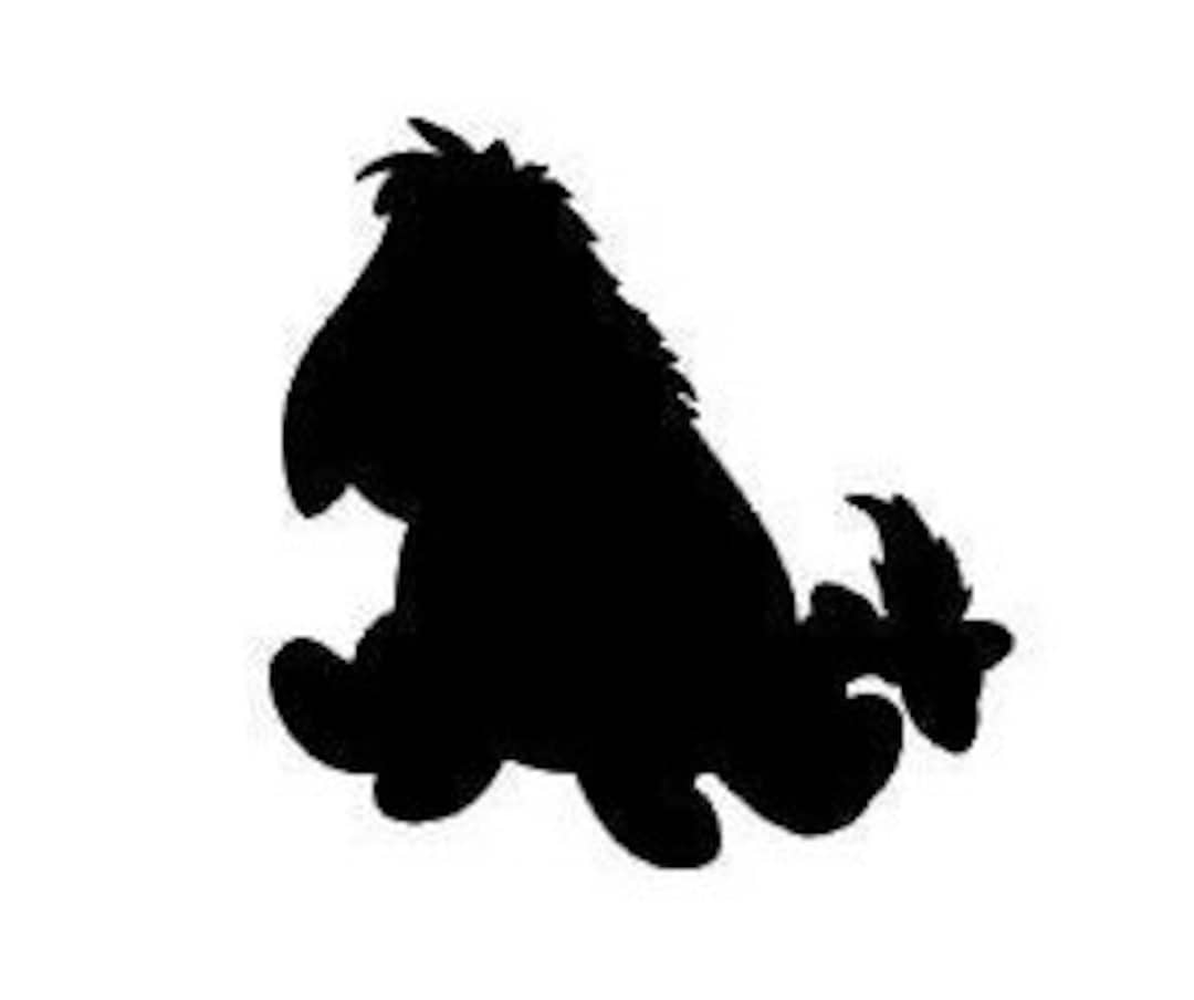 Eeyore From Winnie the Pooh Bear Silhouette Vinyl Decal Black, Red, Silver, White Mickey Disney ...