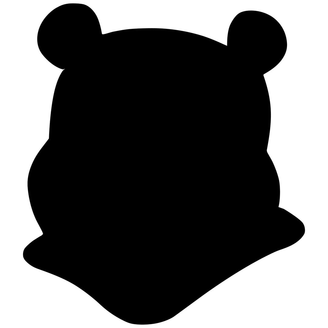 Winnie the Pooh Bear Head Silhouette Vinyl Decal - Black, Red, Silver ...