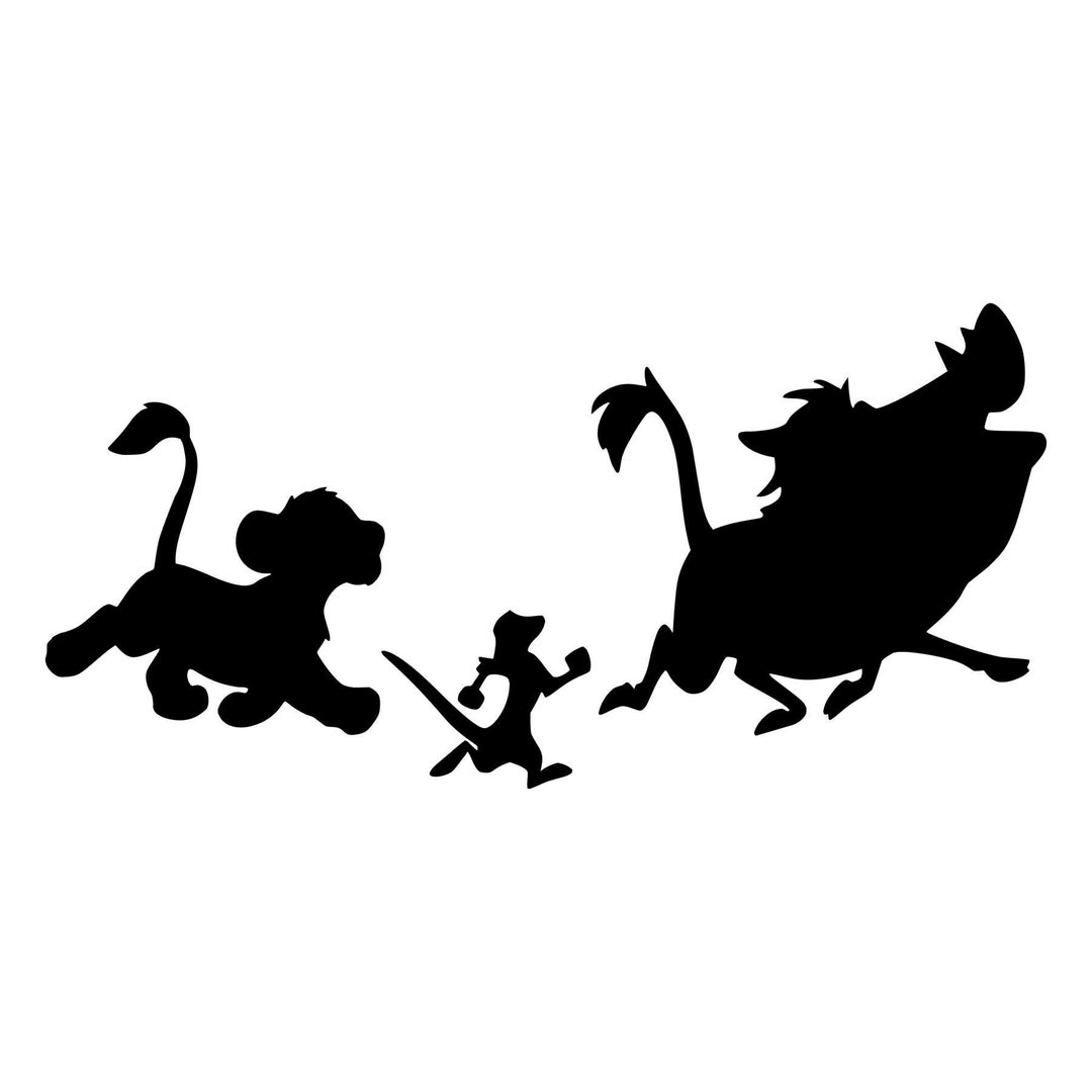 Simba Timon and Pumbaa From Lion King Silhouette Vinyl Decal - Black ...