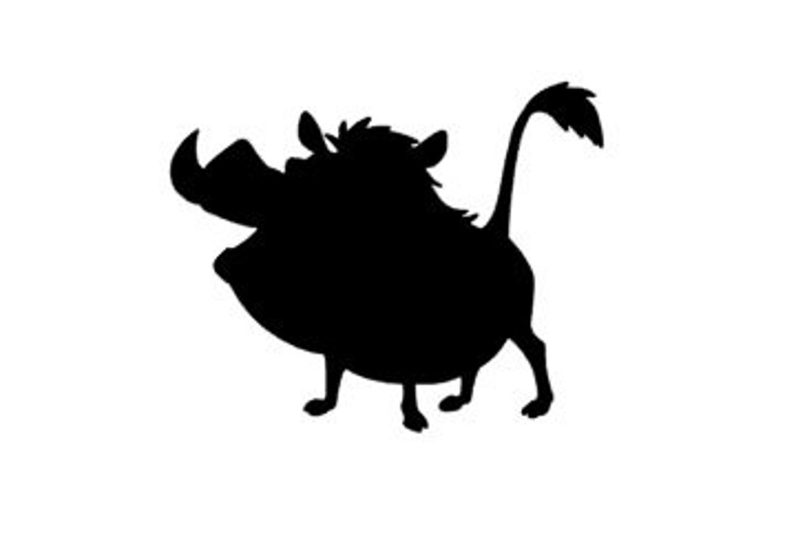 Pumbaa From Lion King Silhouette Vinyl Decal Black Red | Etsy