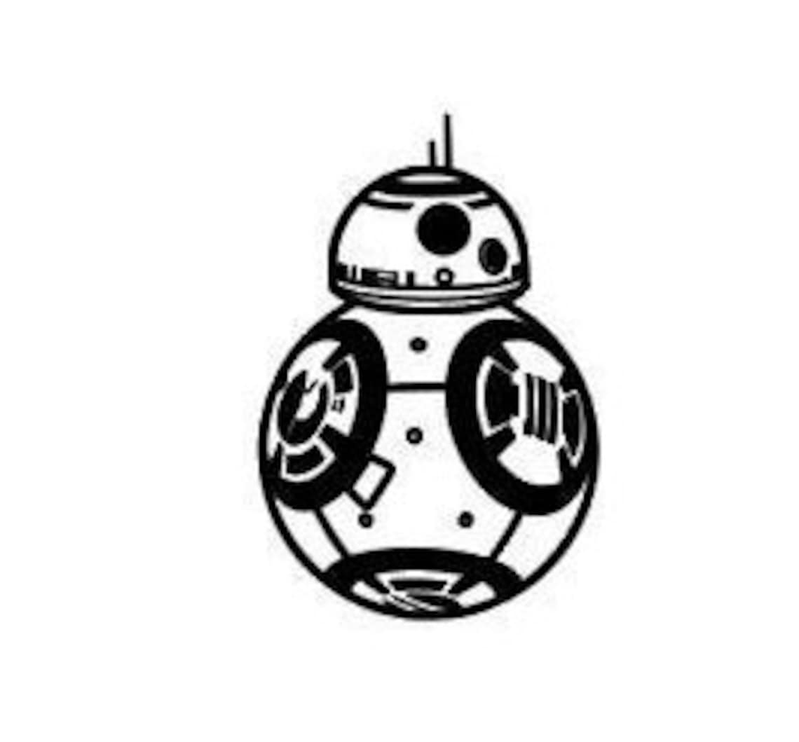 Star Wars BB8 Silhouette Vinyl Decal - Black, Red, Silver, White Mickey ...
