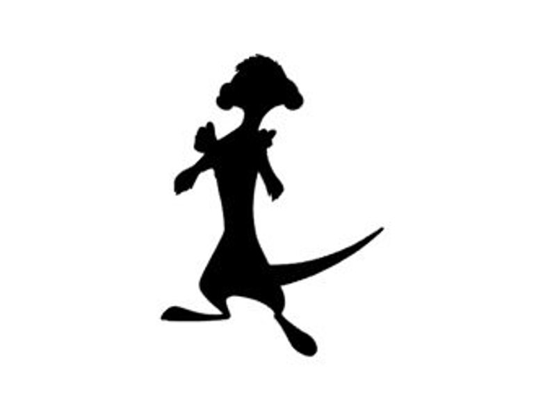 Timon From Lion King Silhouette Vinyl Decal Black, Red, Silver, White ...