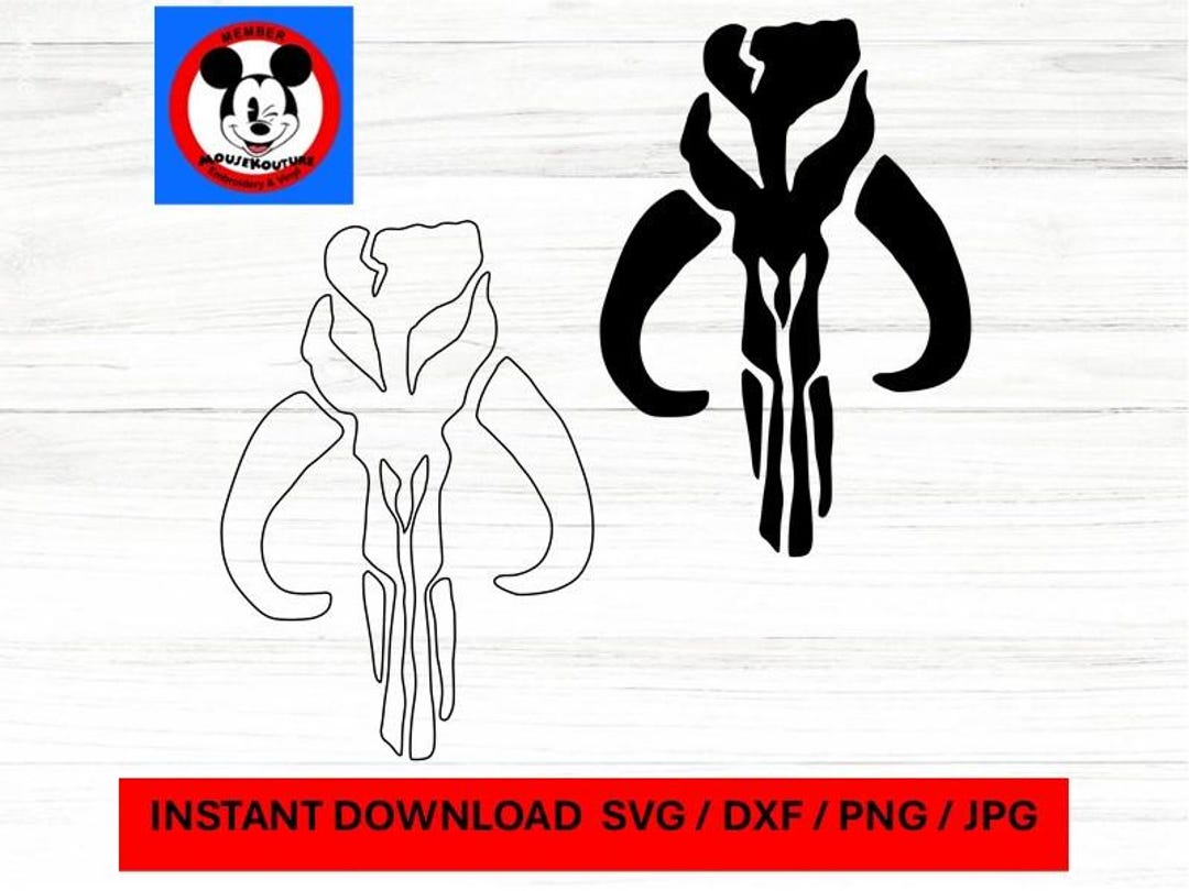 Mandalorian Crest Signet Logo Insignia Digital Design - SVG, Dxf, Png ...