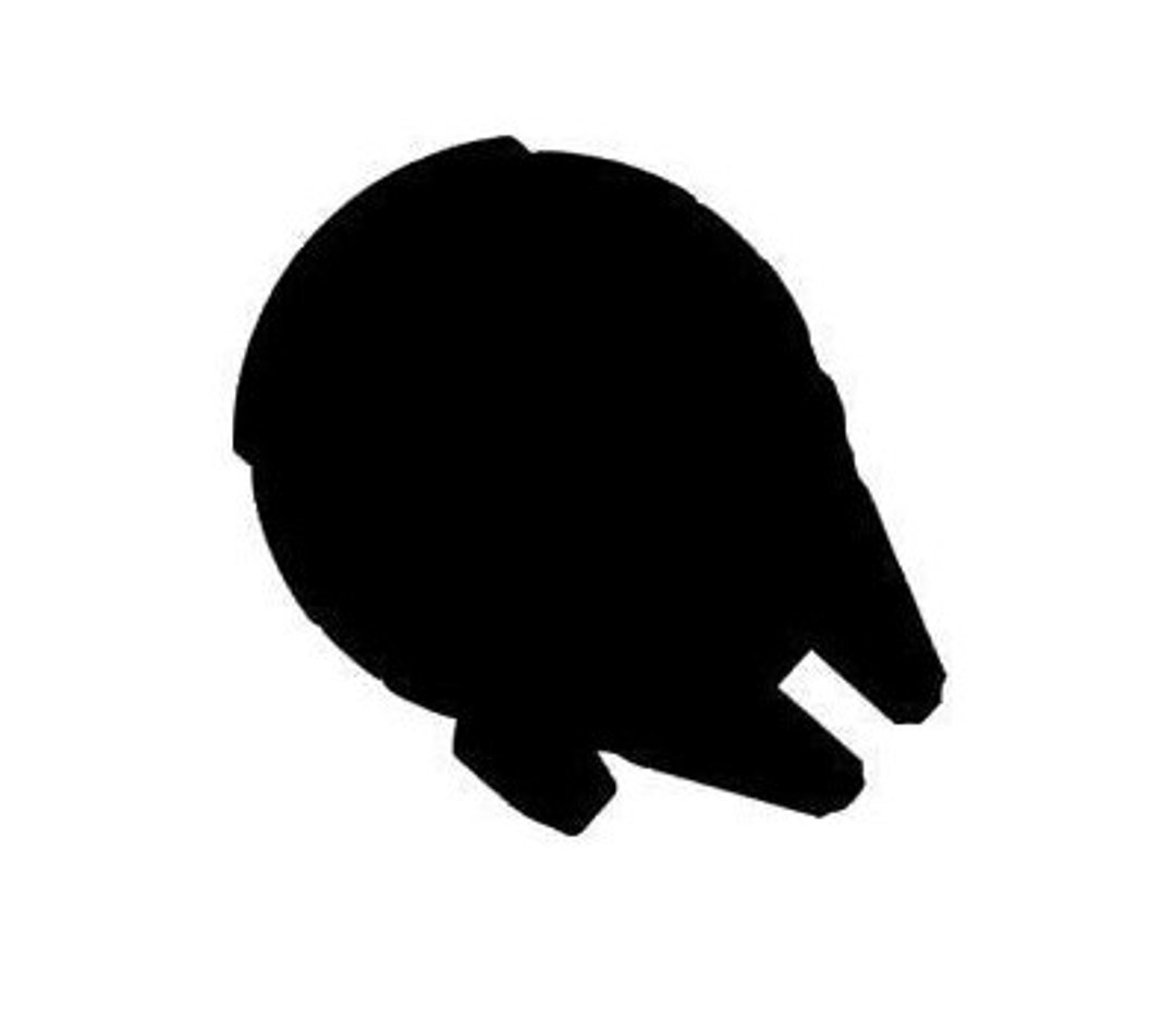 Star Wars Millennium Falcon Silhouette Vinyl Decal Black, Red, Silver ...