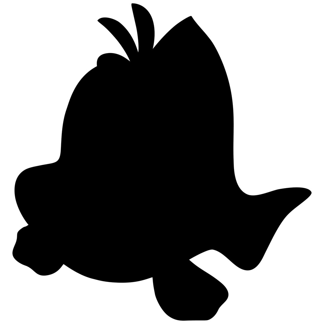 Flounder From the Little Mermaid Silhouette Vinyl Decal - Black, Red ...
