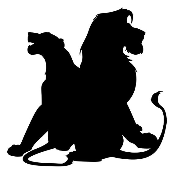 Simba Silhuett Simba Silhouette Etsy
