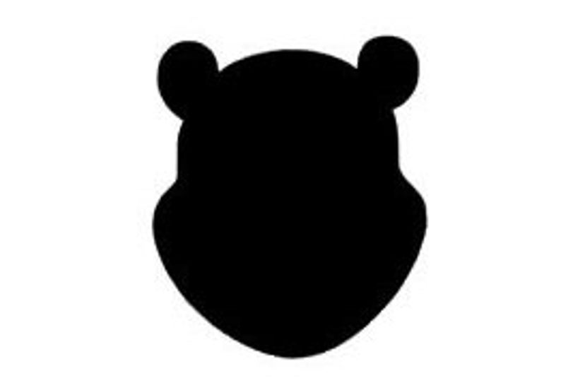 Winnie the Pooh Bear Head Silhouette Vinyl Decal Black Red - Etsy