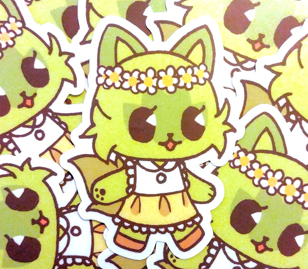 Sticker: Cottagecore Pokemon Sprigatito - Etsy