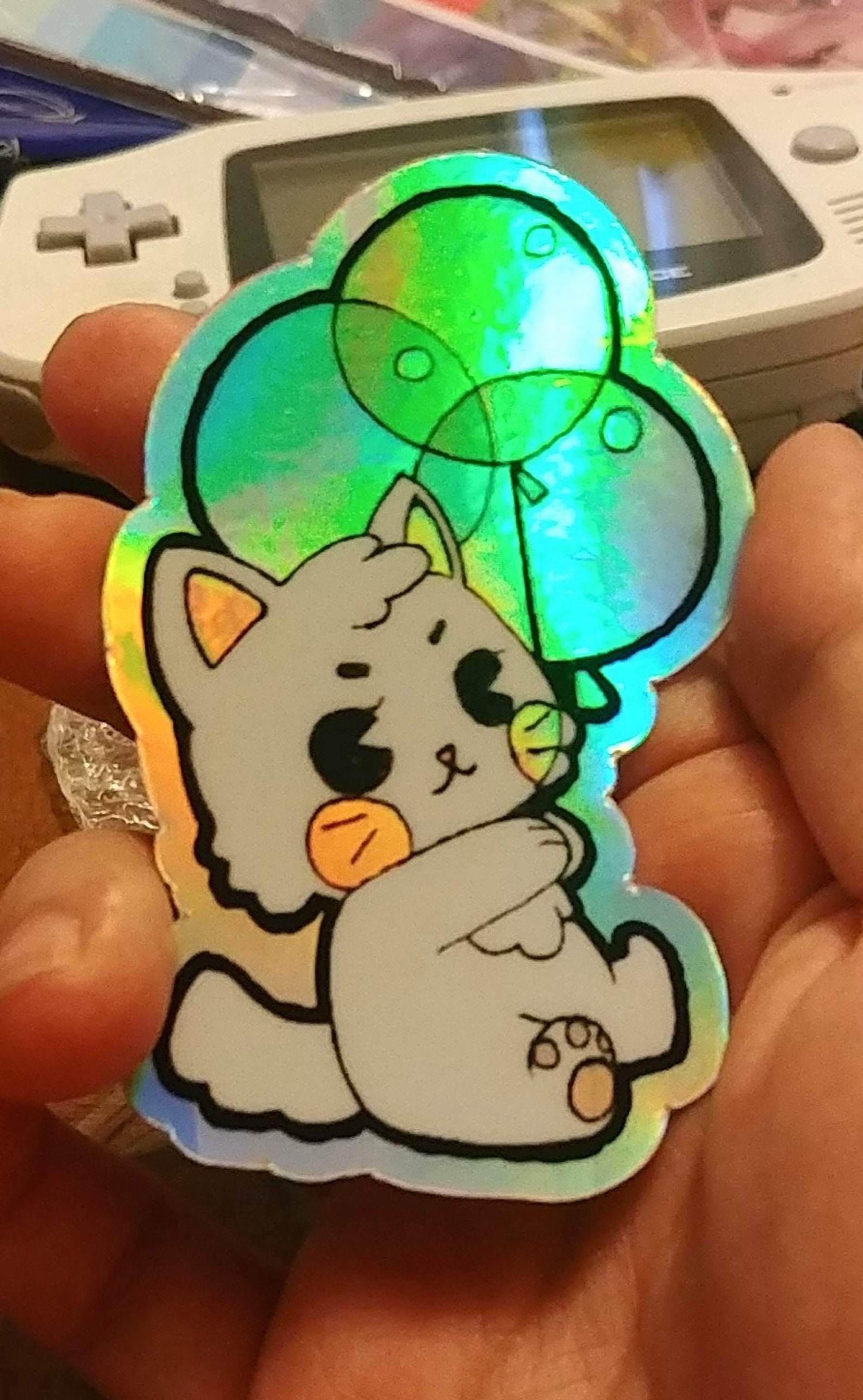 Sticker: Balloon Cat - Etsy