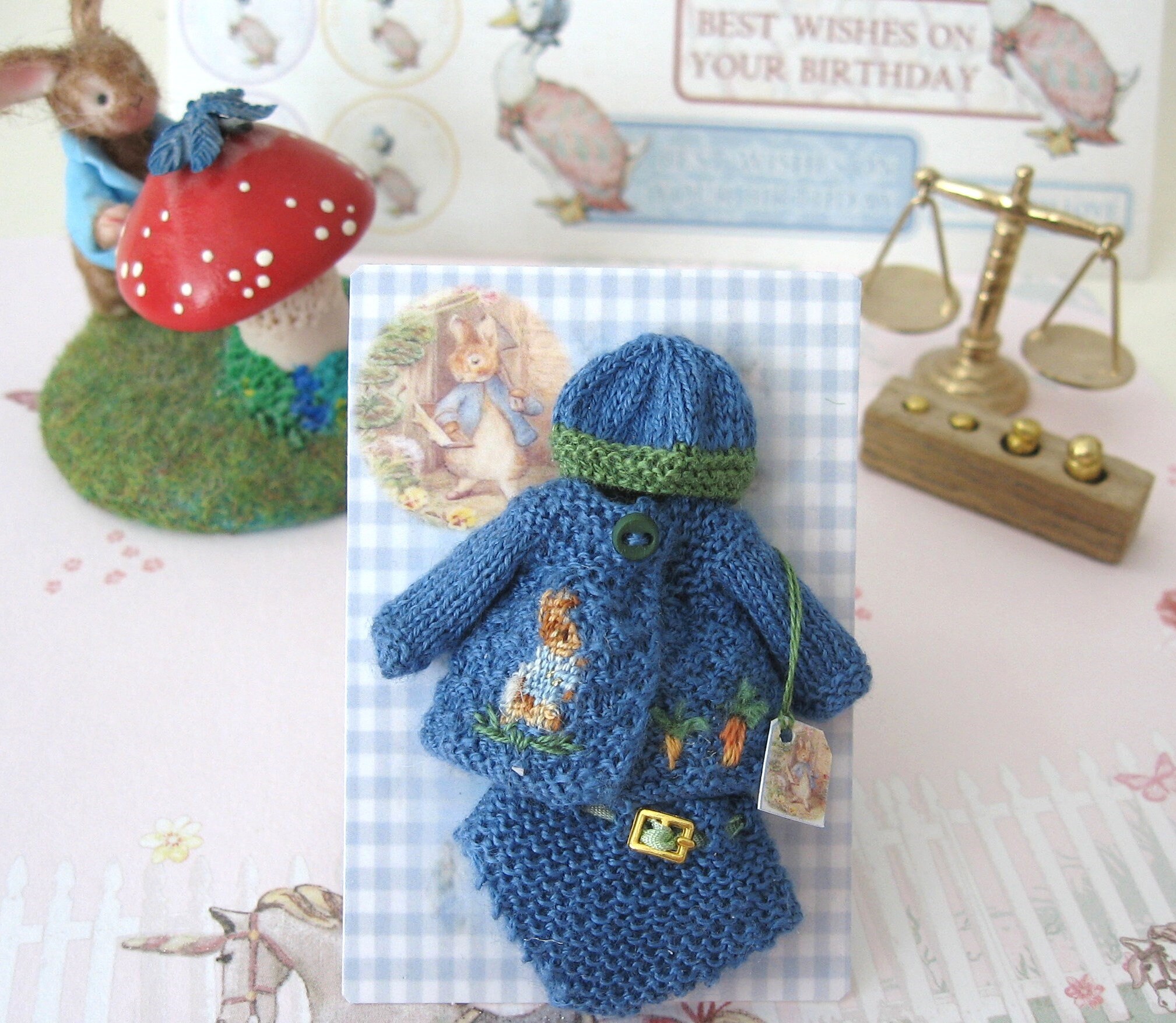 Dollhouse Peter Rabbit Dolls Clothes Toddler Doll Coat Hat and Pants ...