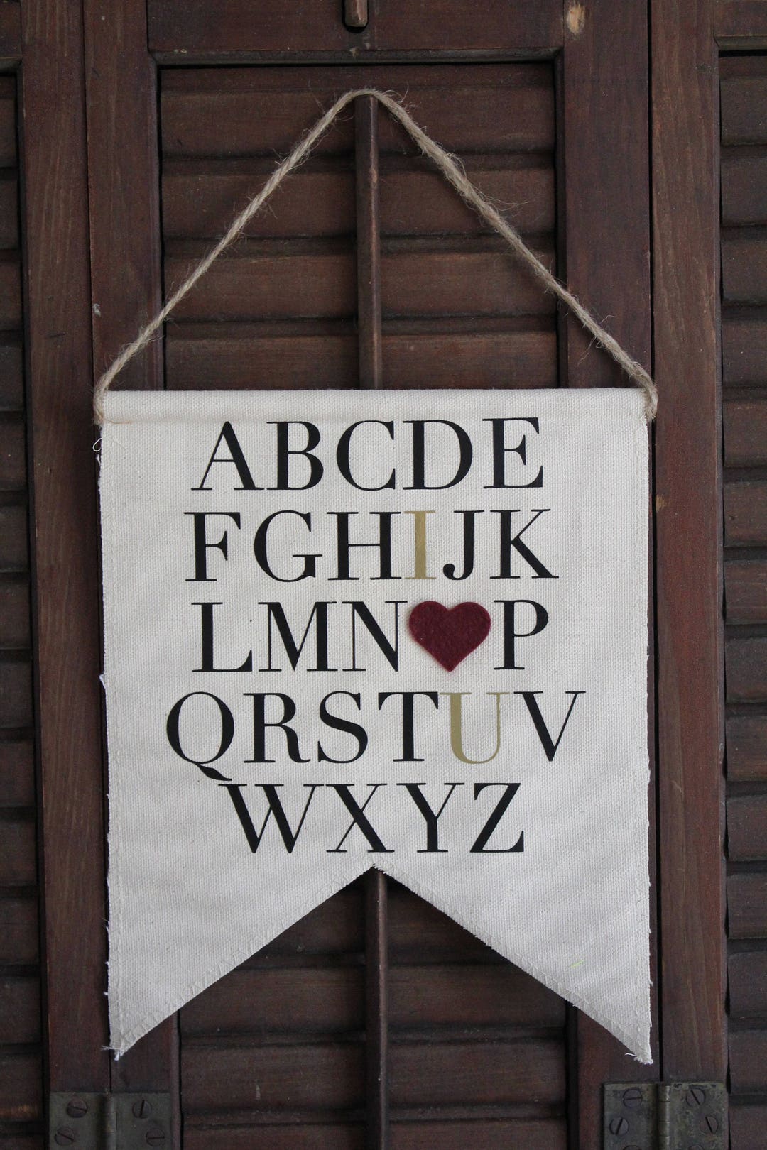 SALE I Love U Alphabet Pennant ABC Pennant Nursery Pennant Banner ...