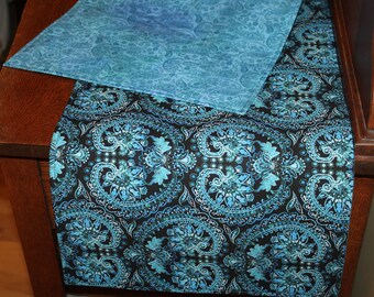 Blue Table Runner - Etsy
