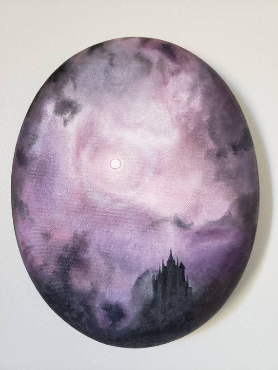 Gothic Castle Original Oil Painting on Convex Canvas 8 | Etsy