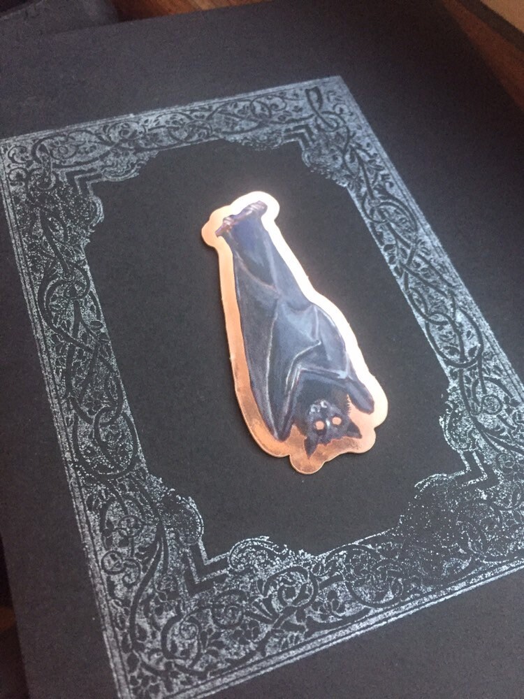 Copper Bat Flying Fox Sticker 10 Pack Decal Moon Gold Metal Halloween ...