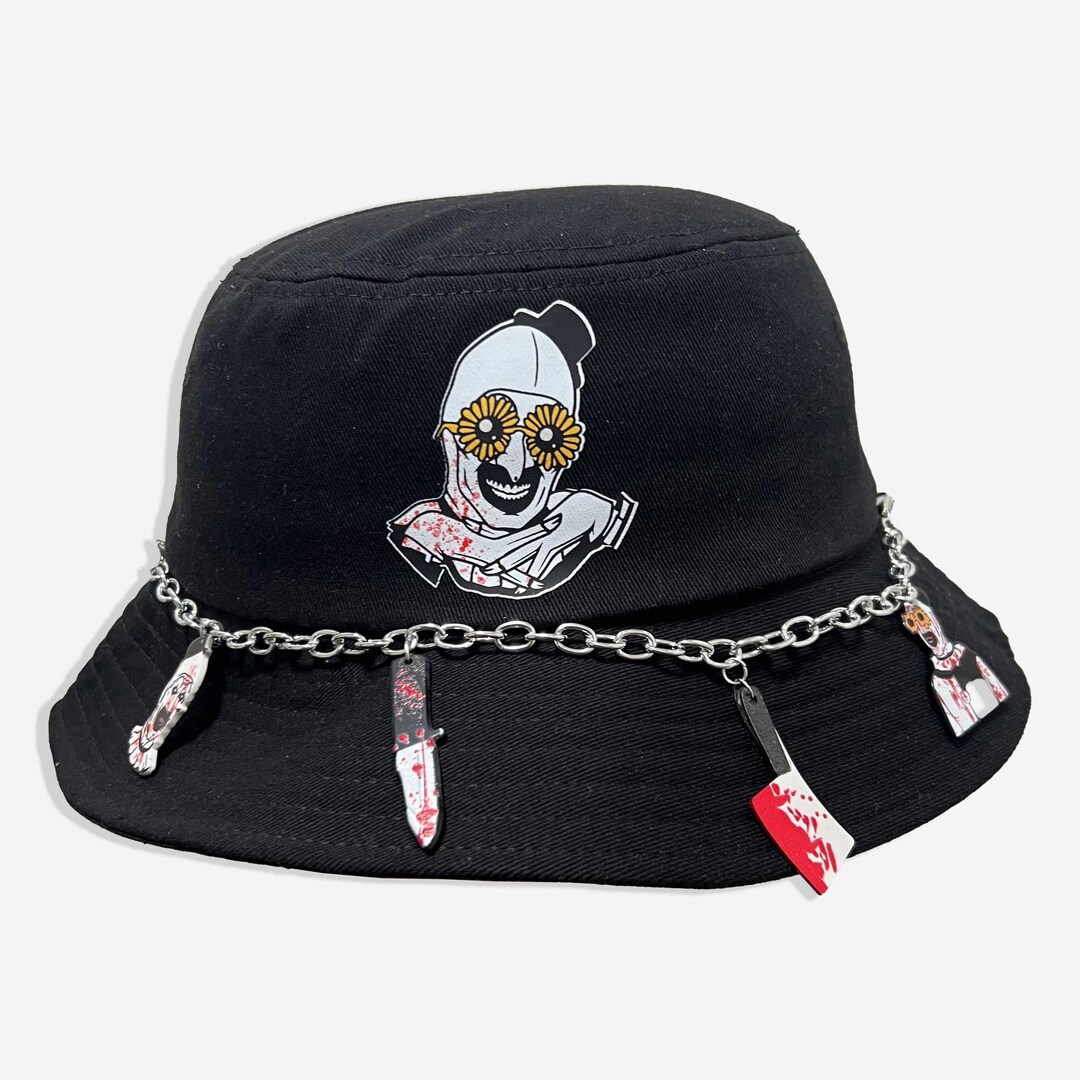 Horror Clown Hat With Knife Chain – Creepy Blood Splatter Design - Etsy