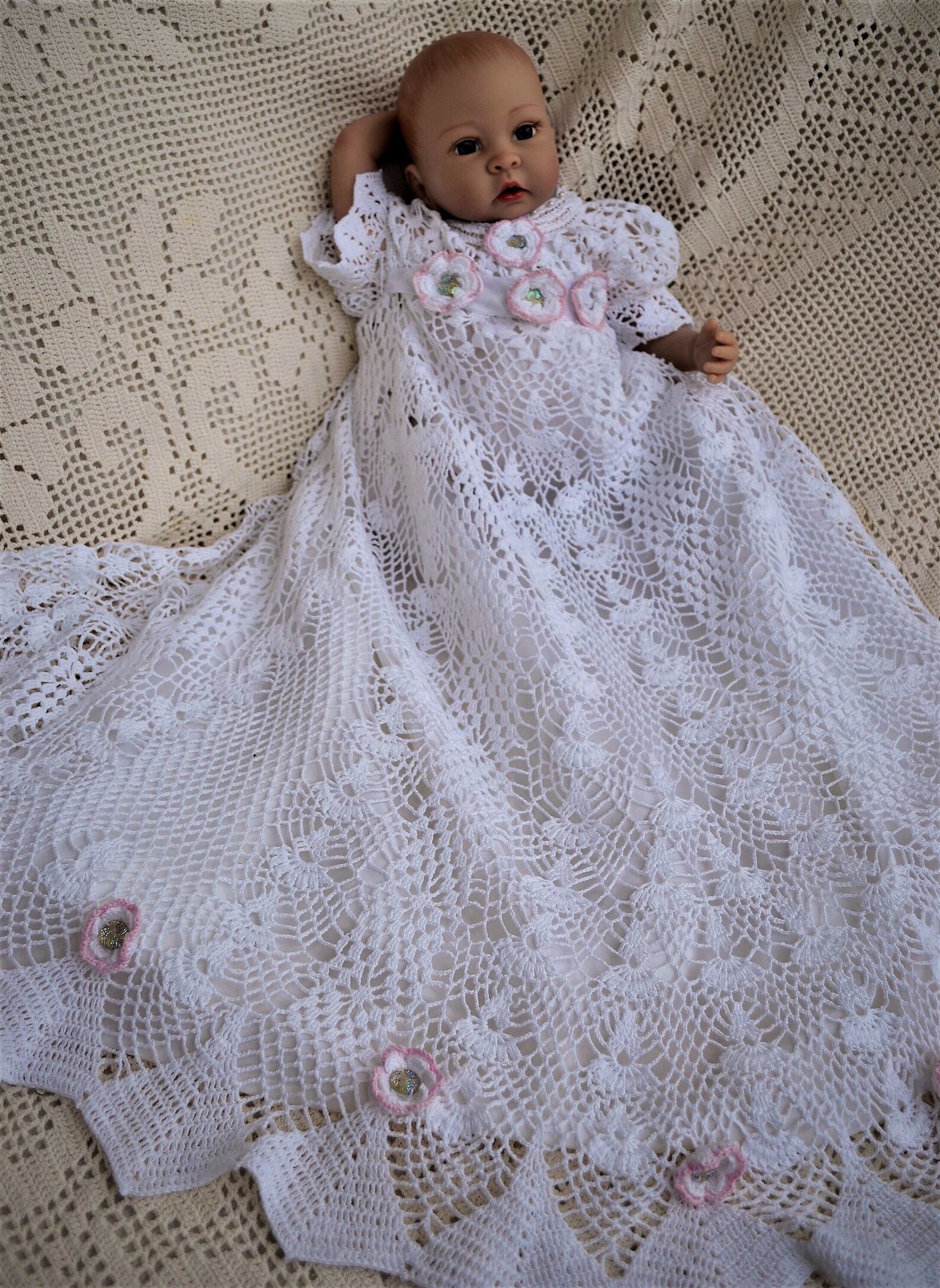 Crochet Gown Heirloom Christening Pattern Thread Crochet - Etsy Crochet Gown Heirloom Christening Pattern Thread Crochet - Etsy