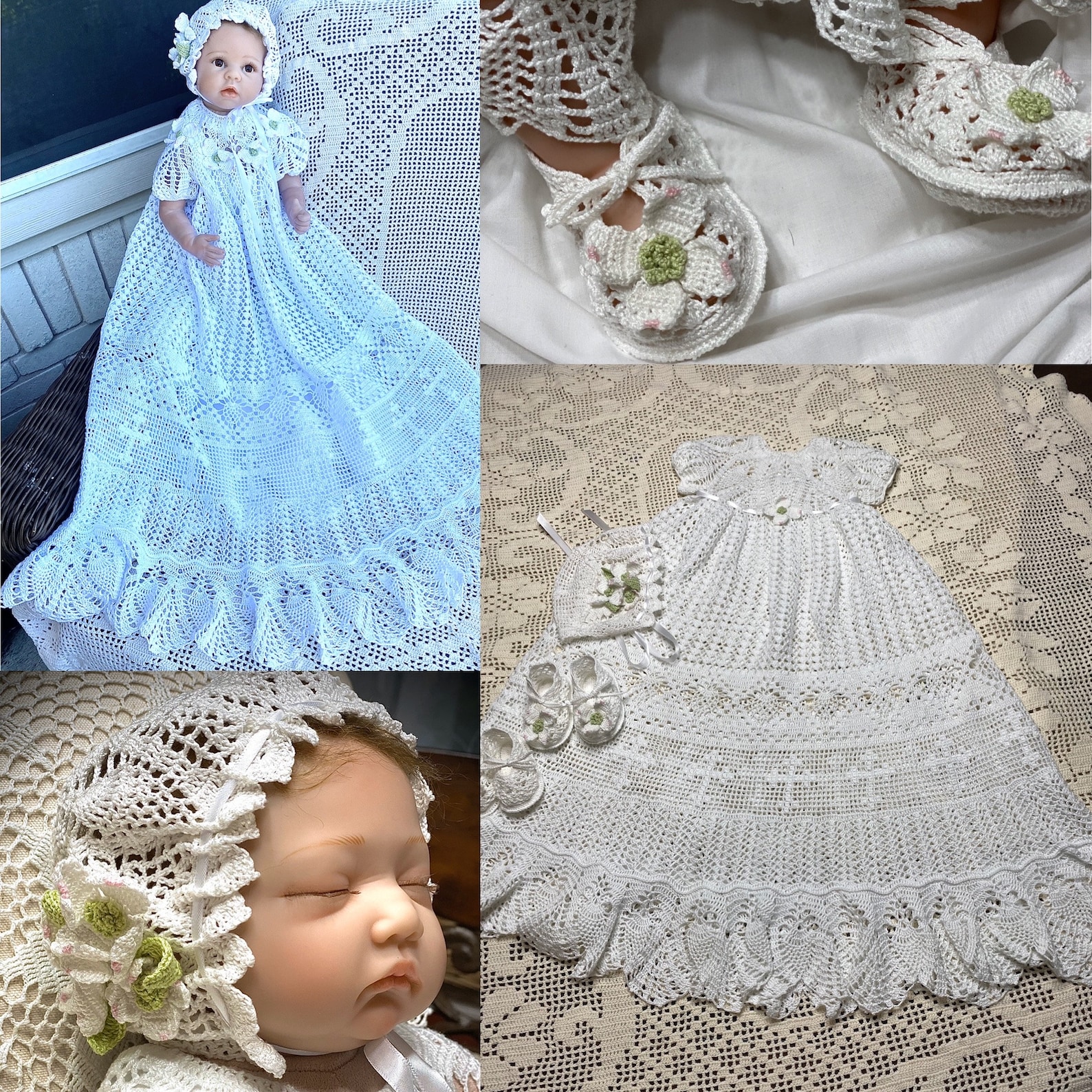 Crochet Baby Lia Kristina Christening Gown Pattern Baby - Etsy