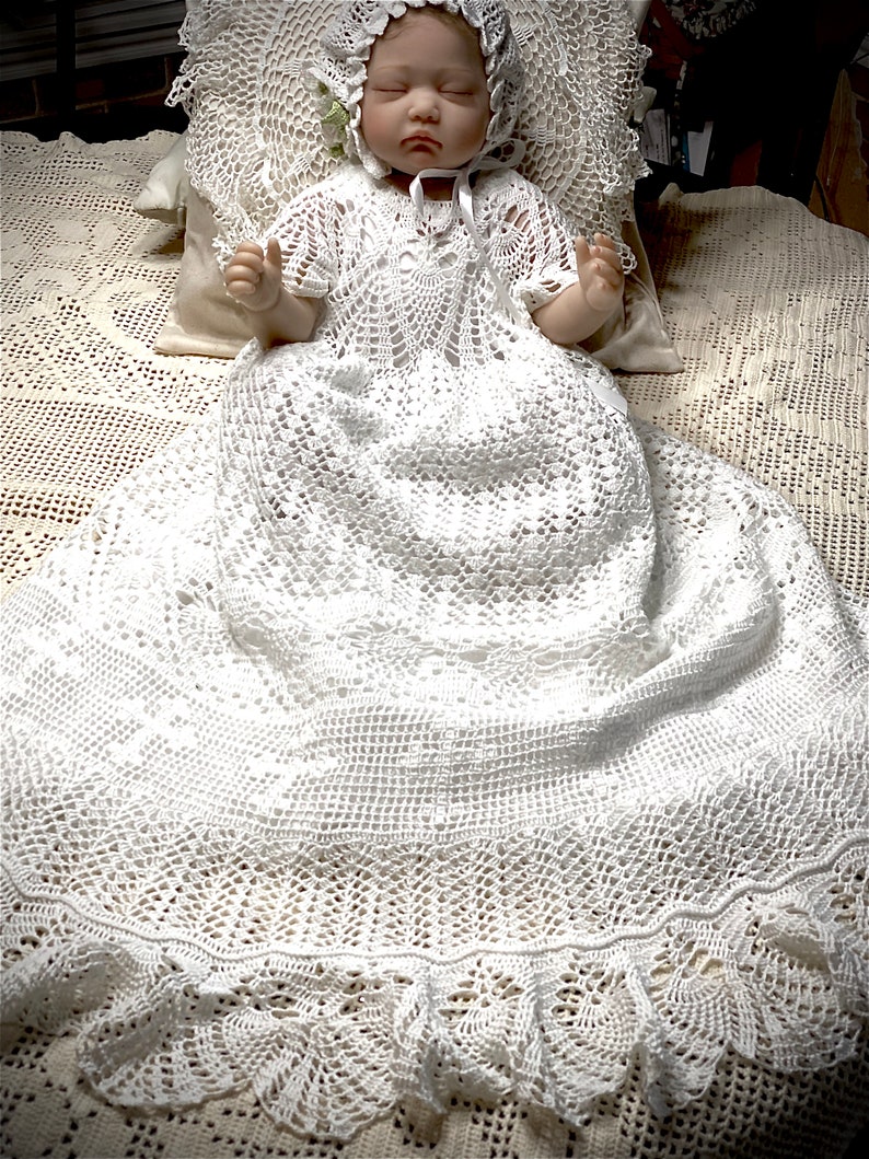 Crochet Baby Lia Kristina Christening Gown Pattern Baby - Etsy Canada