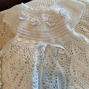 Christina Crochet Pattern, Christening Gown, Sweater, Bonnet and ...