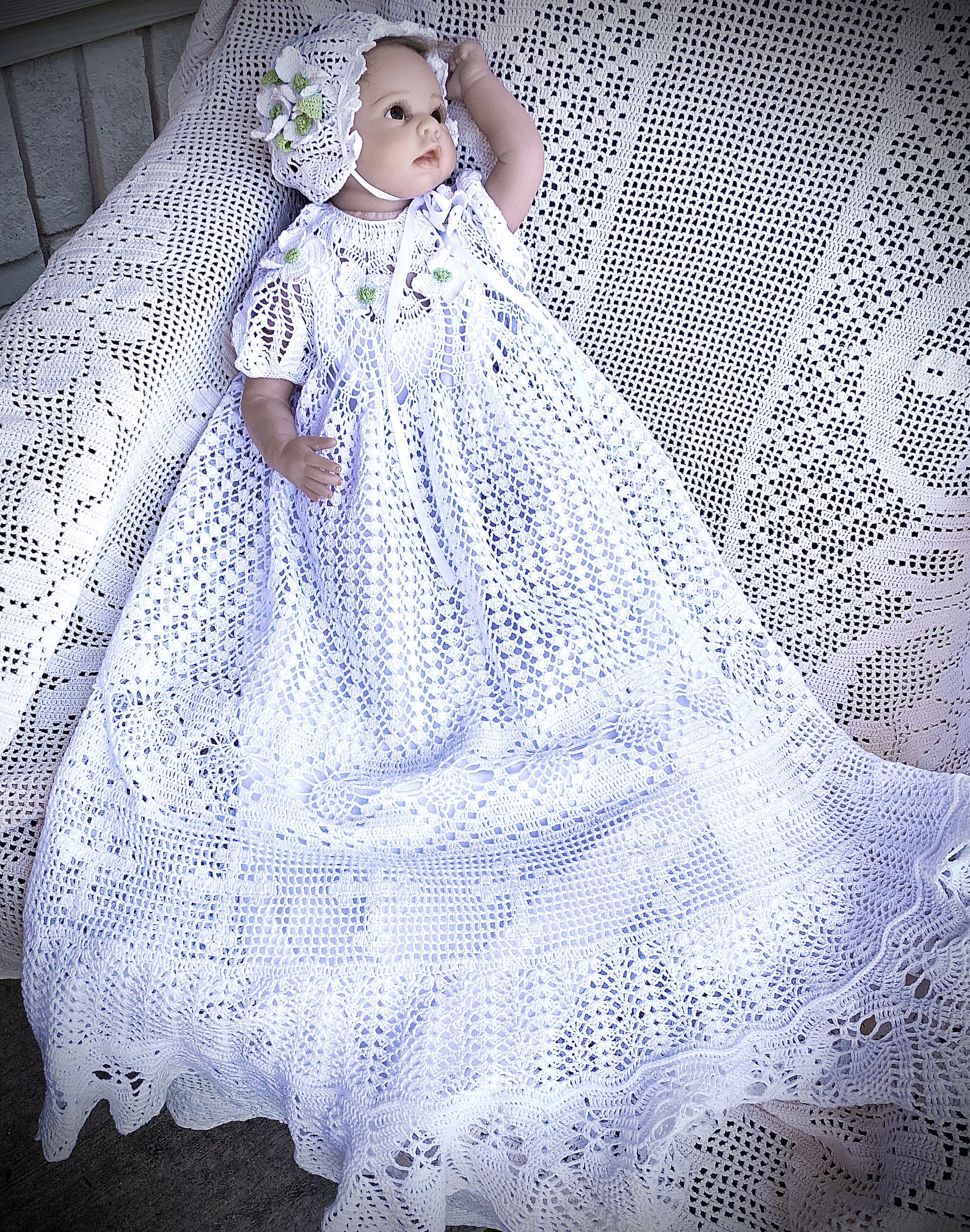 Crochet Baby Lia Kristina Christening Gown Pattern Baby - Etsy