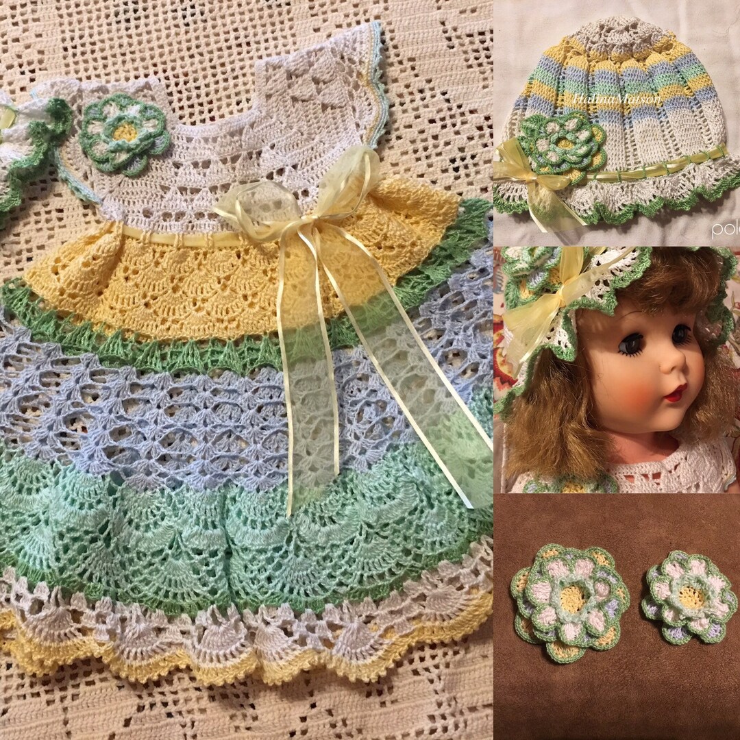Summer Dress Andrea Thread Crochet Pattern in Size 9-15 Mo, Crochet ...