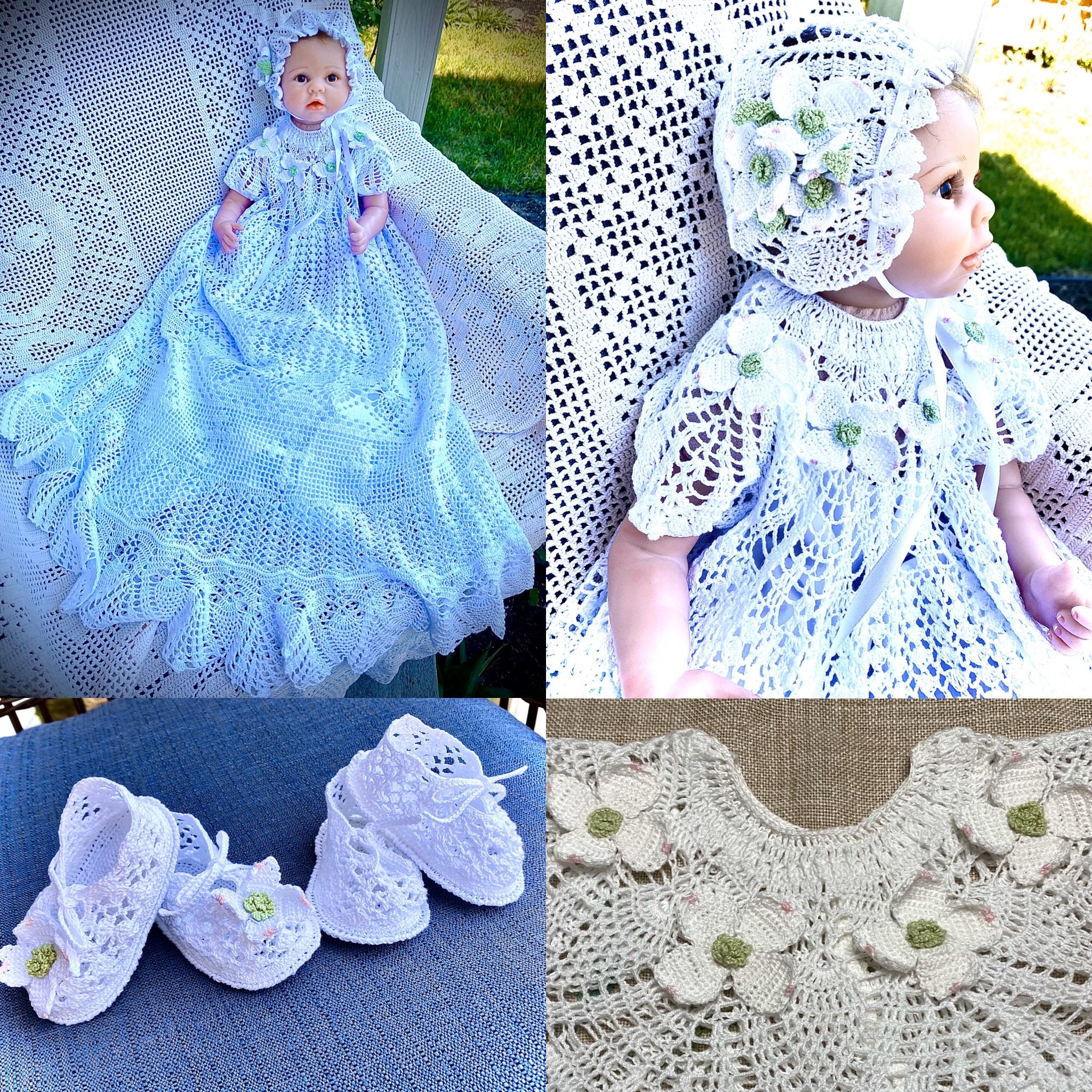 Crochet Baby Lia Kristina Christening Gown Pattern Baby - Etsy Australia