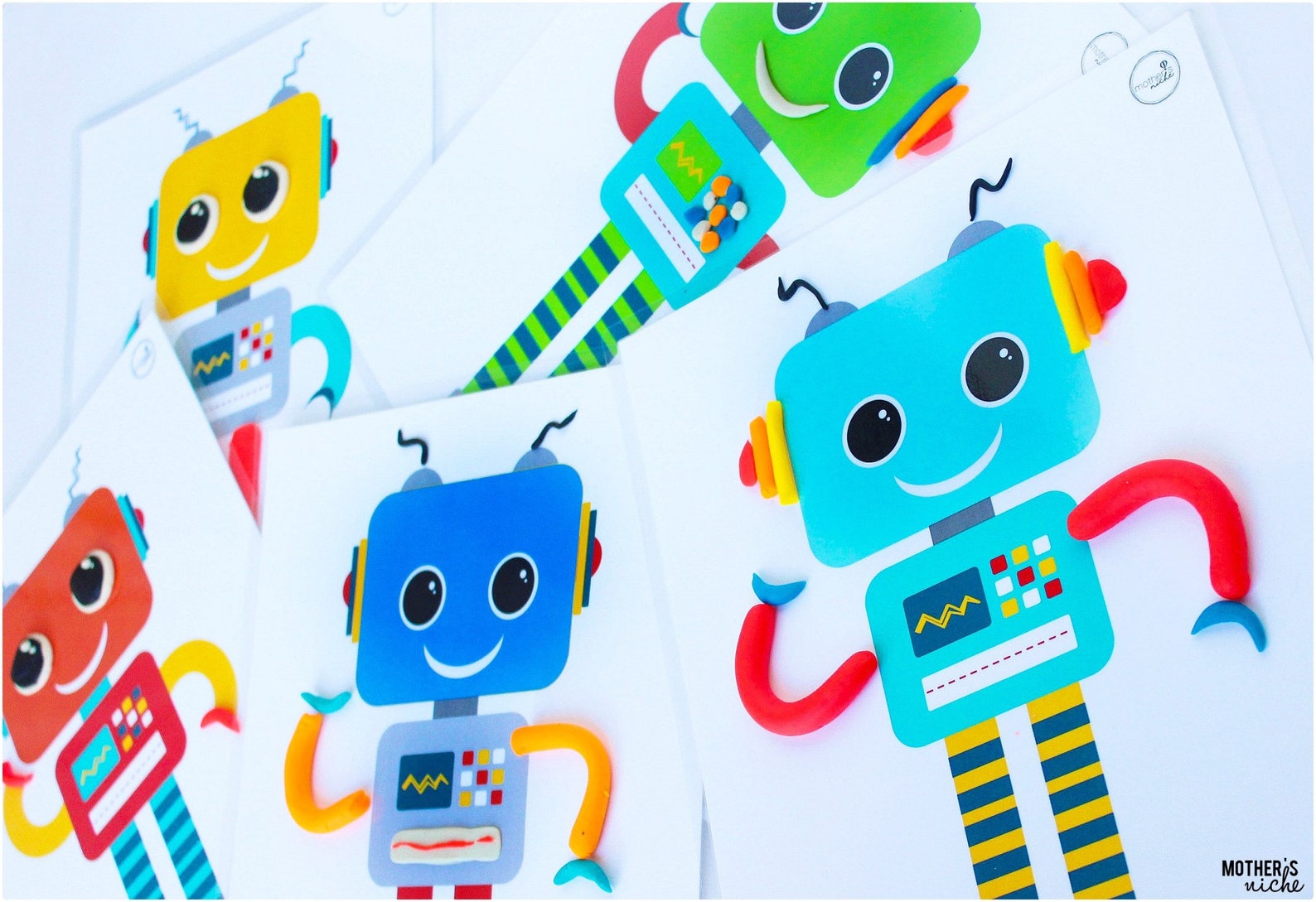 Robot Play Dough Activity Mats - Etsy
