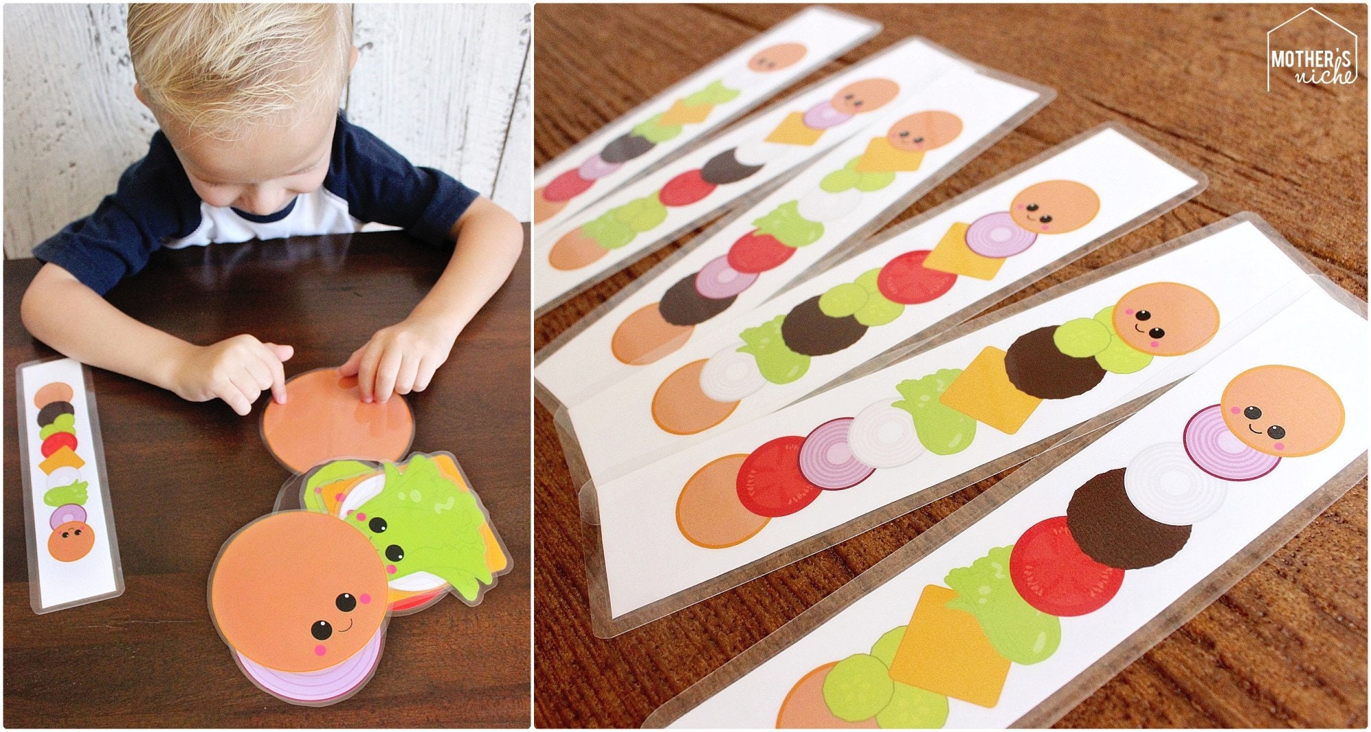 Kid's Activity: Build a Burger Busy Bag. Your Children | Etsy