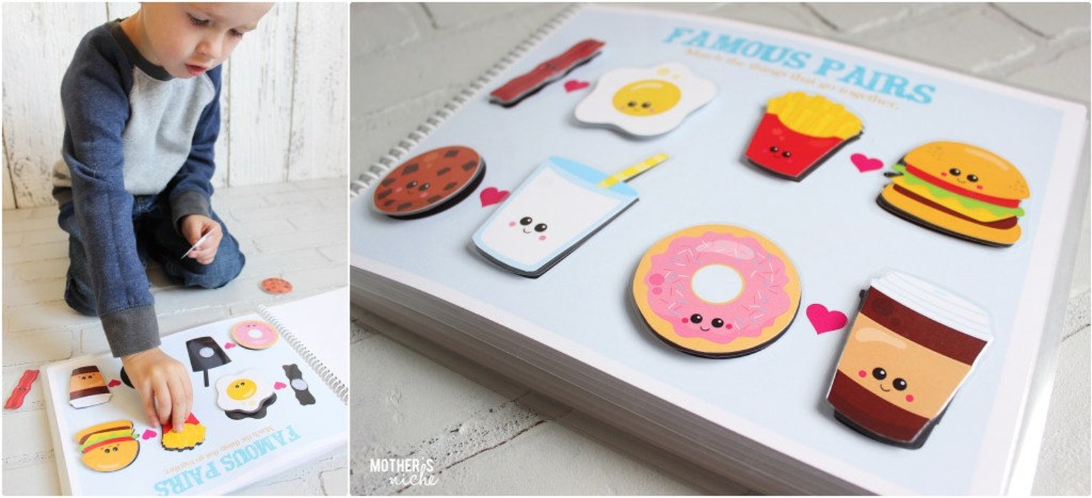 Quiet Book: Yummy Food Printable - Etsy