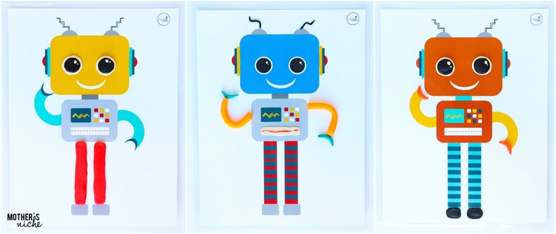 Robot Play Dough Activity Mats - Etsy
