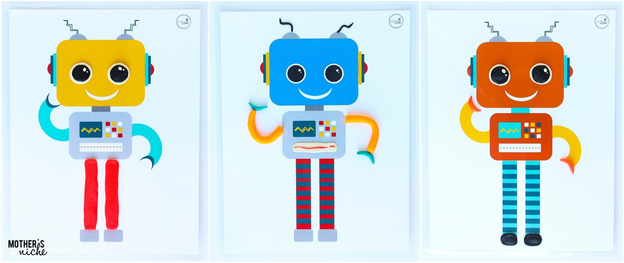 Robot Play Dough Activity Mats - Etsy