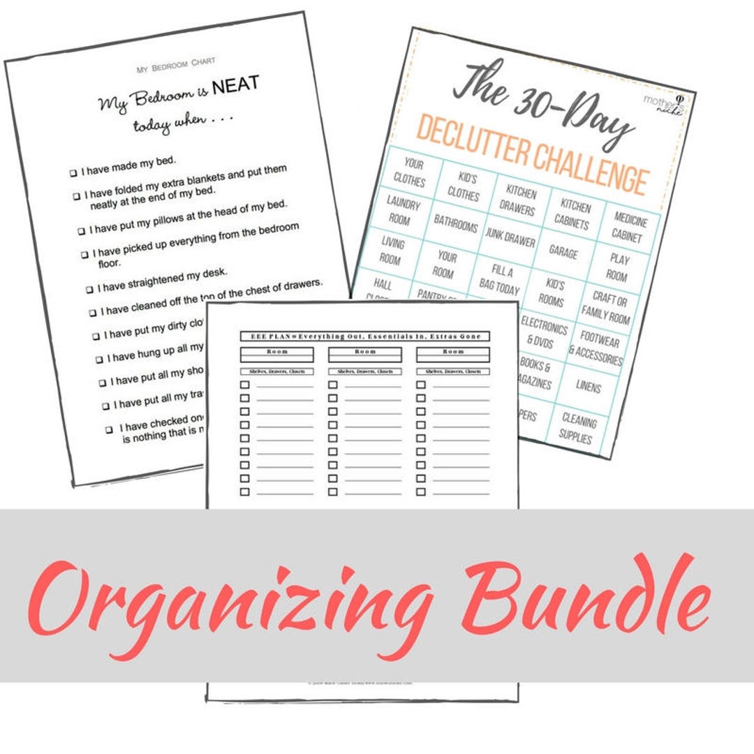 Organizing Worksheet Bundle - Etsy