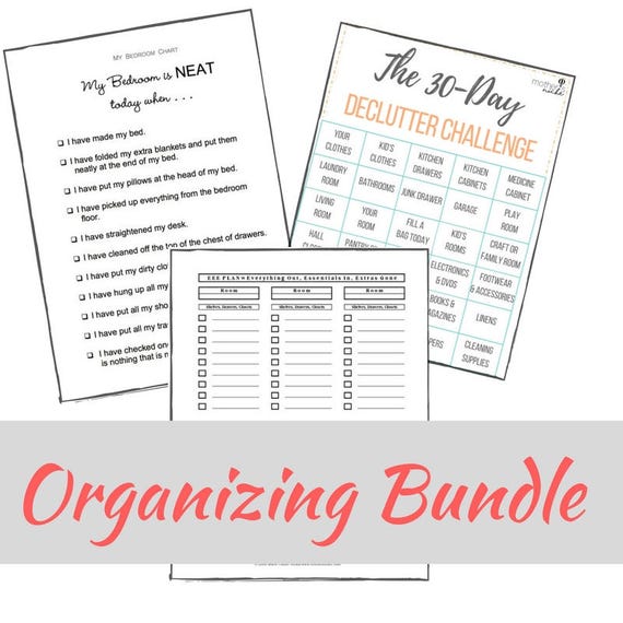 Organizing Worksheet Bundle - Etsy