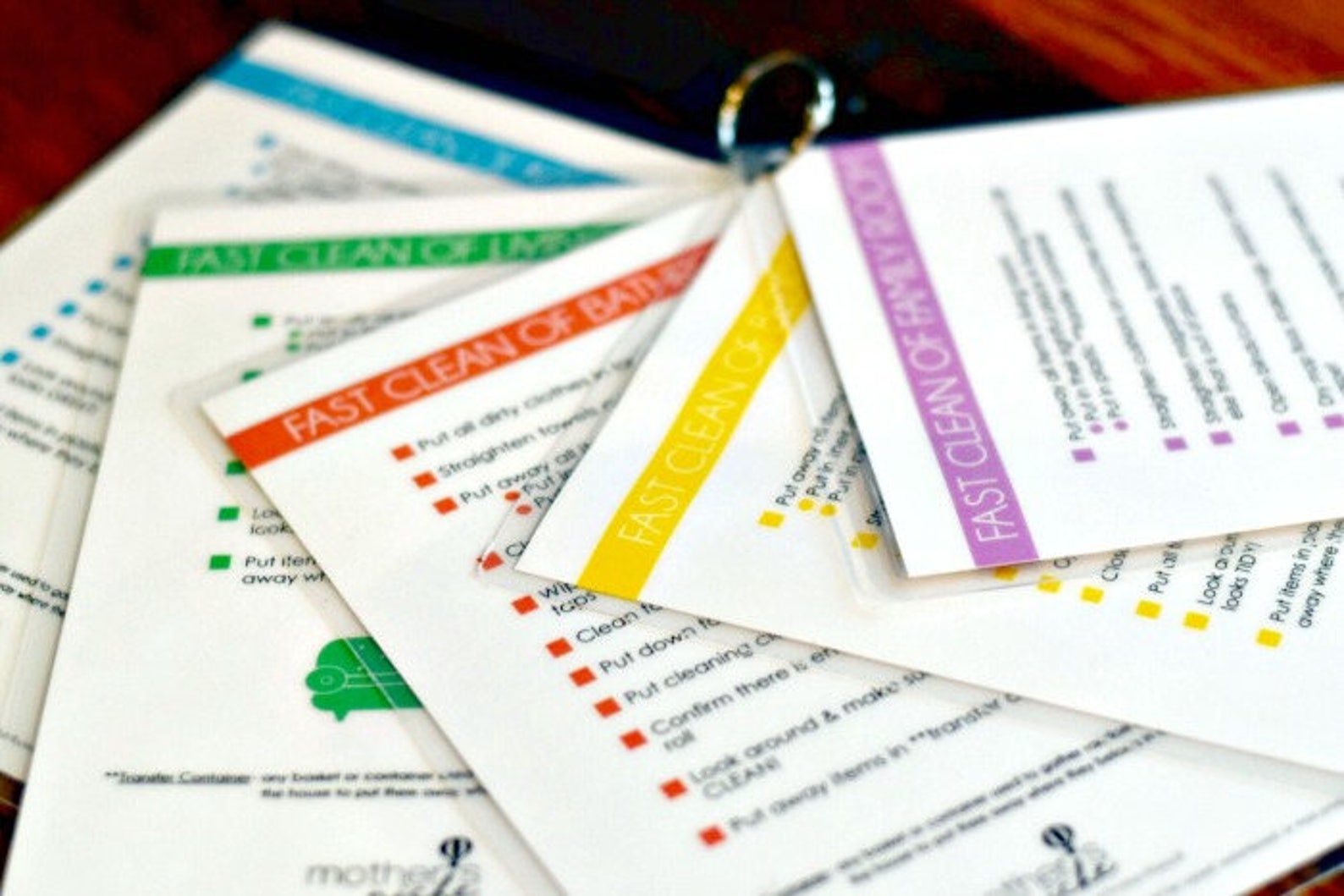 Deep Cleaning and Fast Cleaning Printable Reference Cards - Etsy