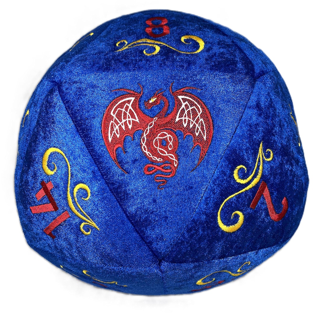 D20 Plushie, Dragon, Large - Etsy
