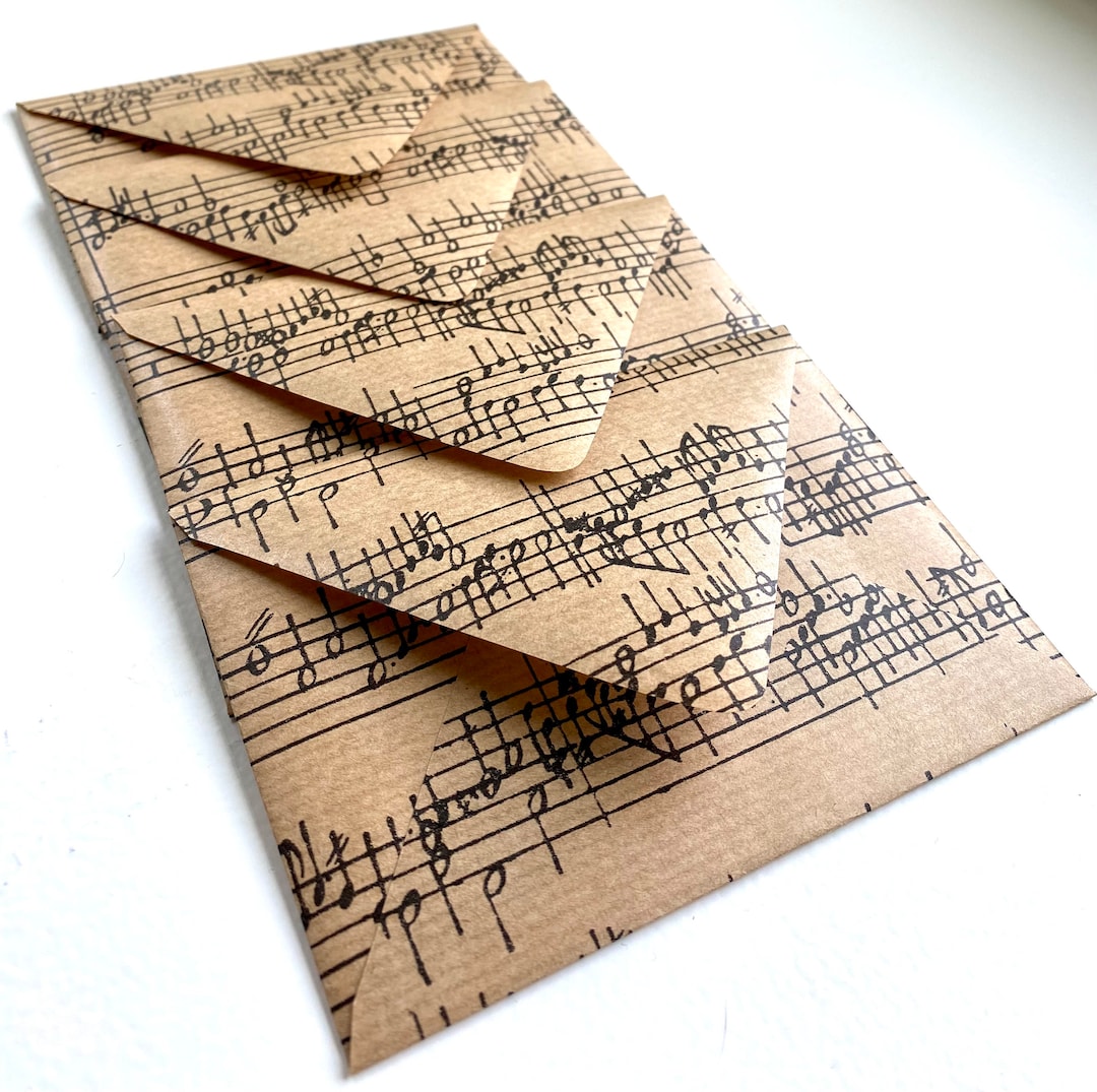 Sheet Music Envelopes: Classical Mozart Gift Card Holders - Set of 4 - Etsy