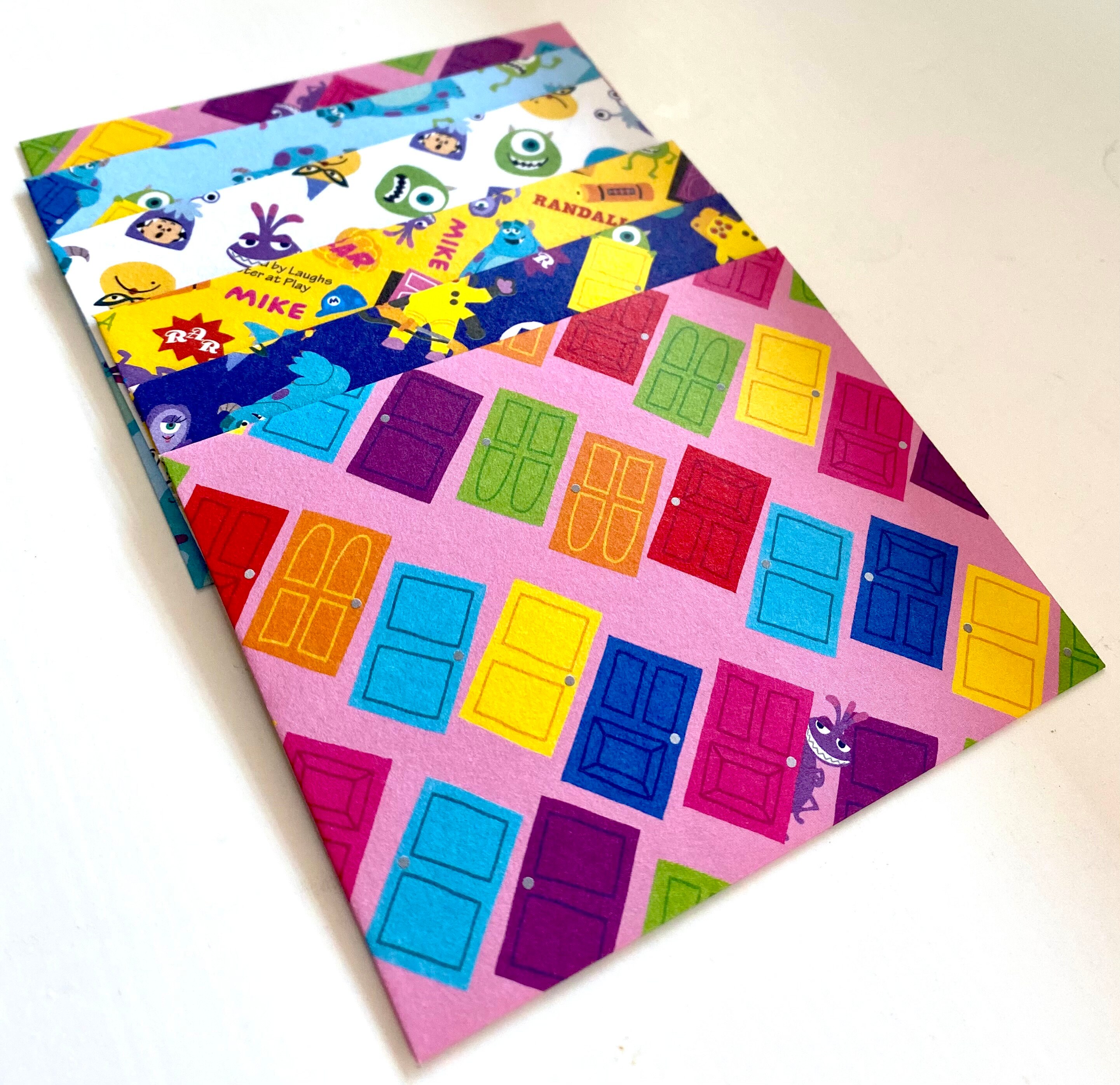 Disney's Monster's INC Mini Envelopes SET OF 5, Gift Card Holders ...
