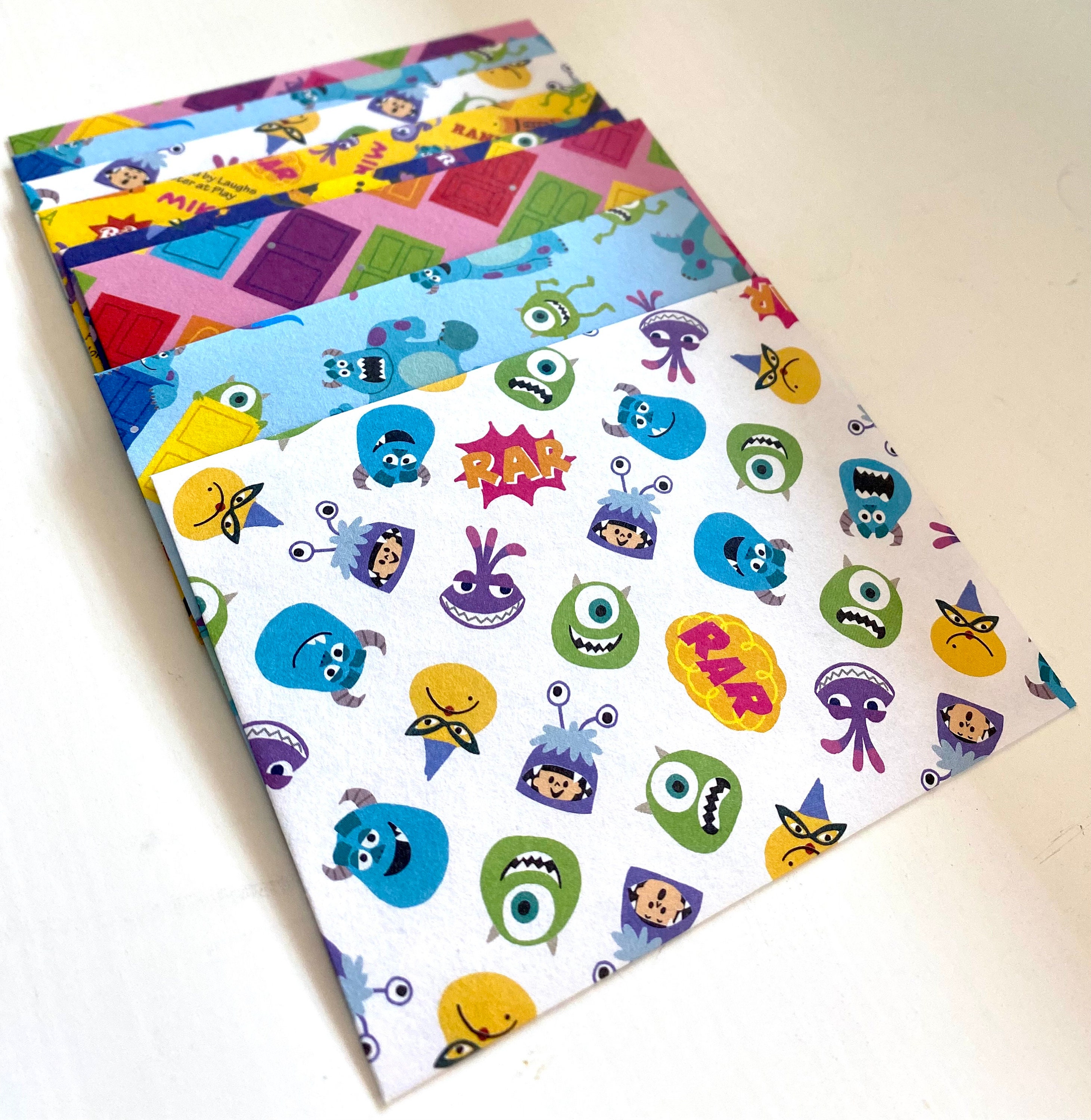 Disney's Monster's INC Mini Envelopes SET OF 5 Gift - Etsy