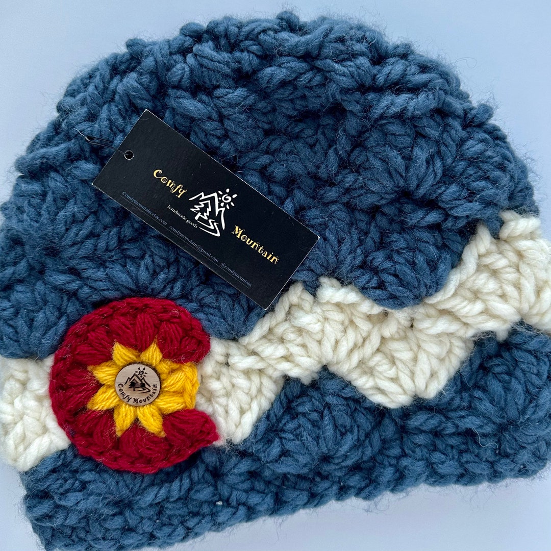 Handmade Colorado Flag Beanie: Wool Blend Summit Style - Etsy